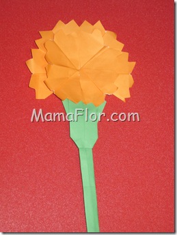 Aprende a hacer un Flor CLAVEL de Papel - Manualidades en Origami ...